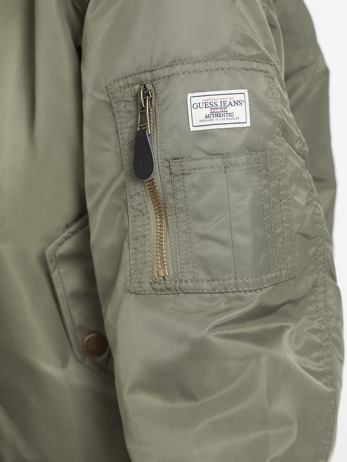 Nylon Bomber Jacket - Green - GUESS