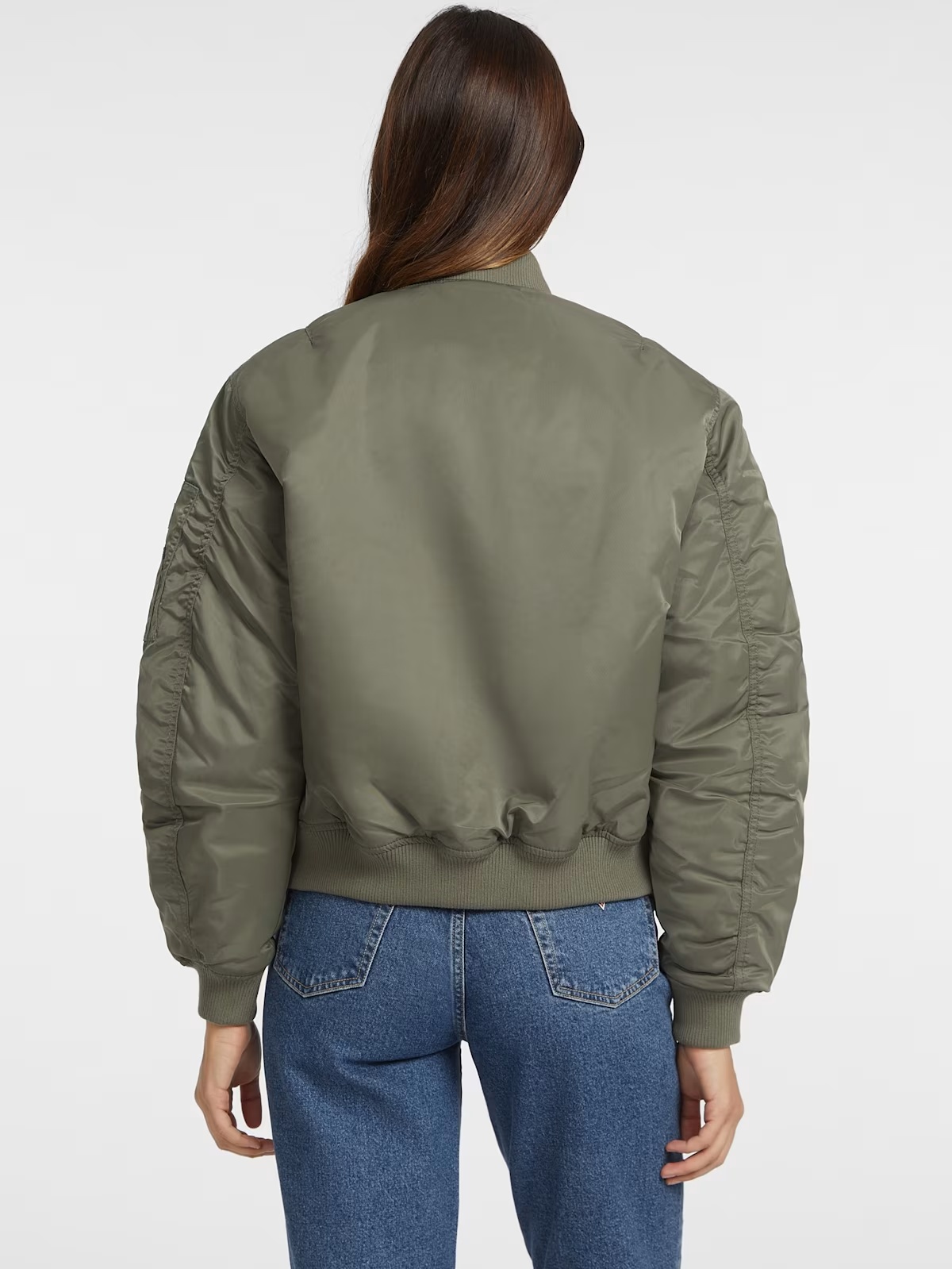 Nylon Bomber Jacket - Green - GUESS
