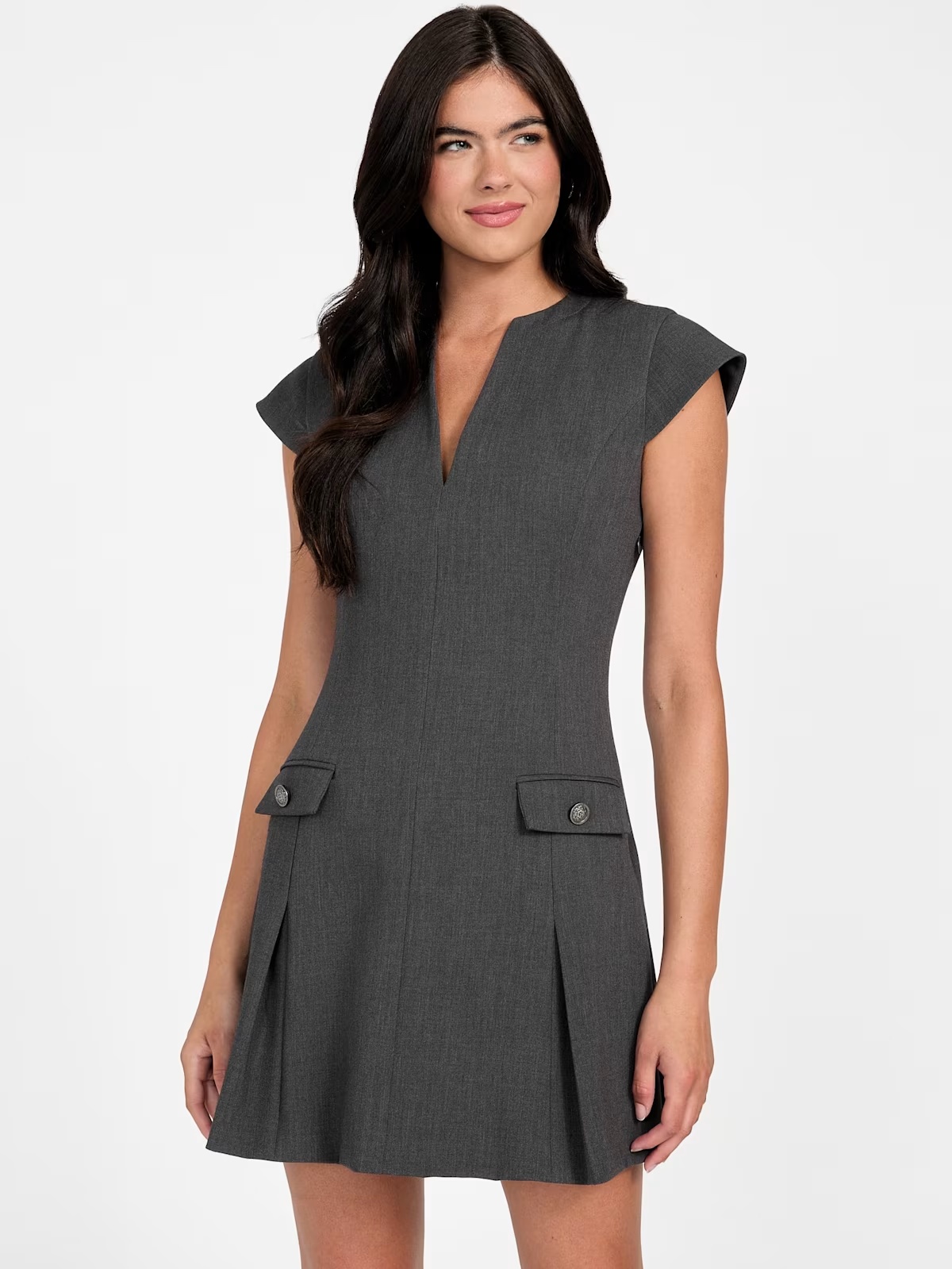 Eco Joandra Mini Dress - Grey - GUESS